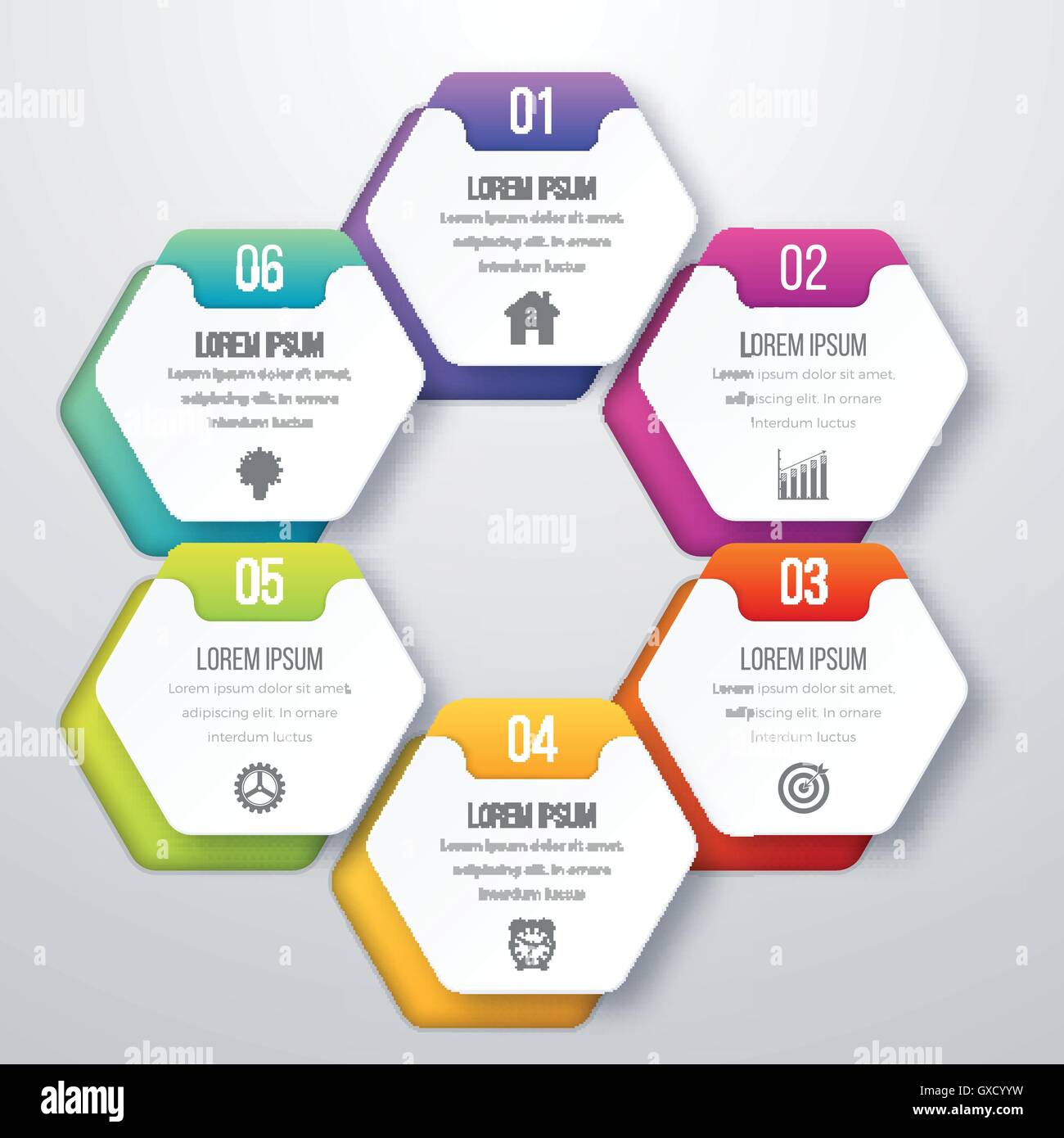 Vector illustration infographics six options Stock Vector Image & Art ...