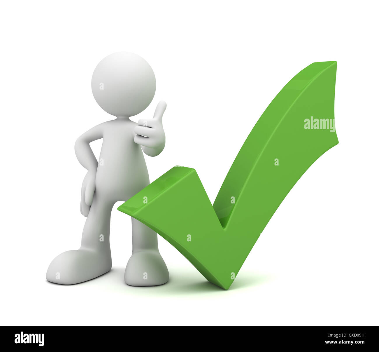 3d guy check mark hi-res stock photography and images - Alamy