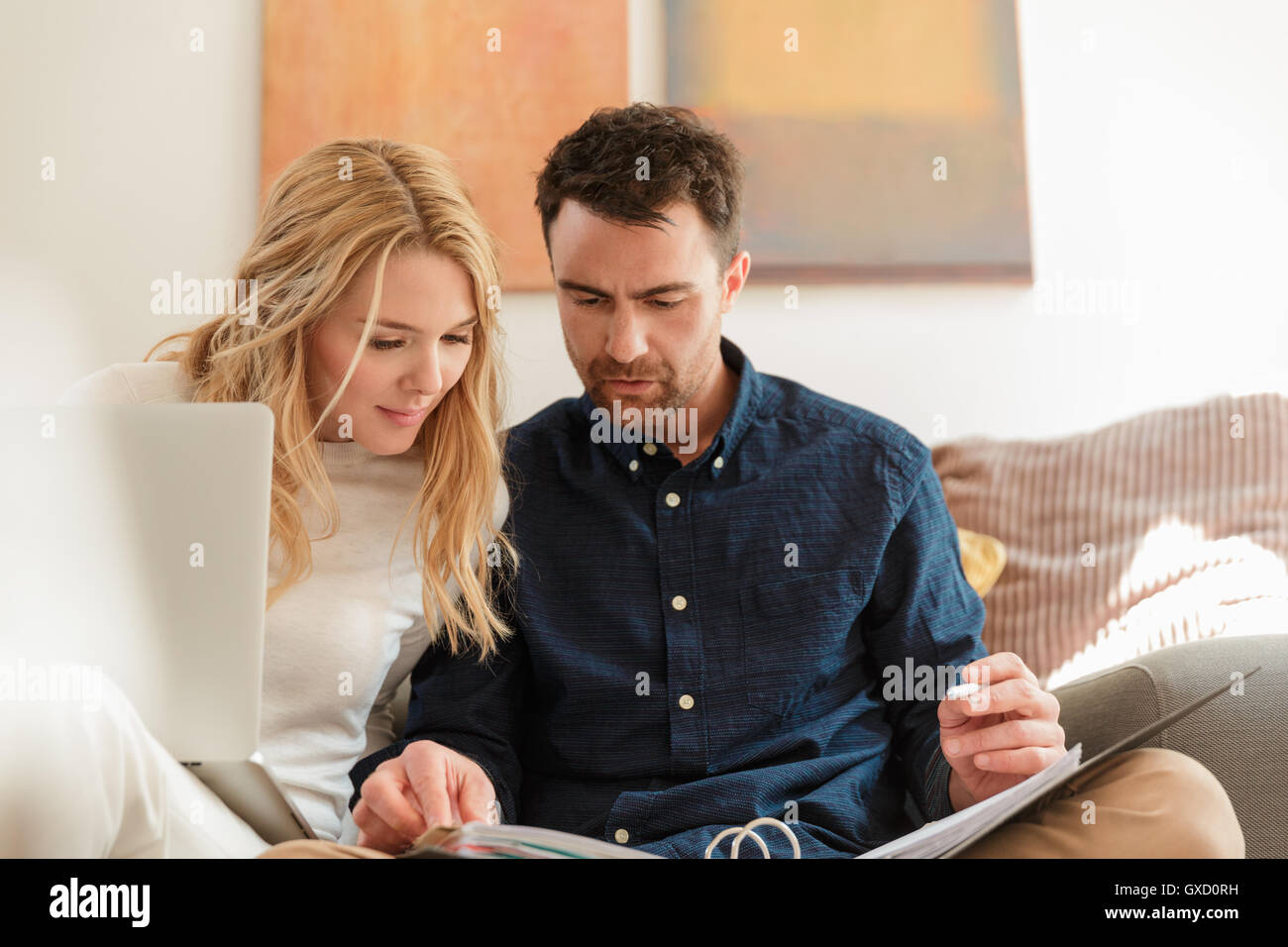 Couple paperwork hi-res stock photography and images - Alamy
