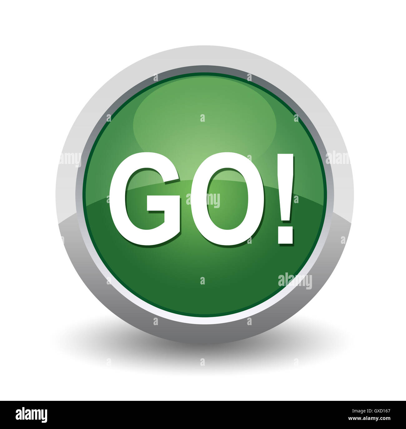 go badge concept 3d illustration Stock Photo - Alamy