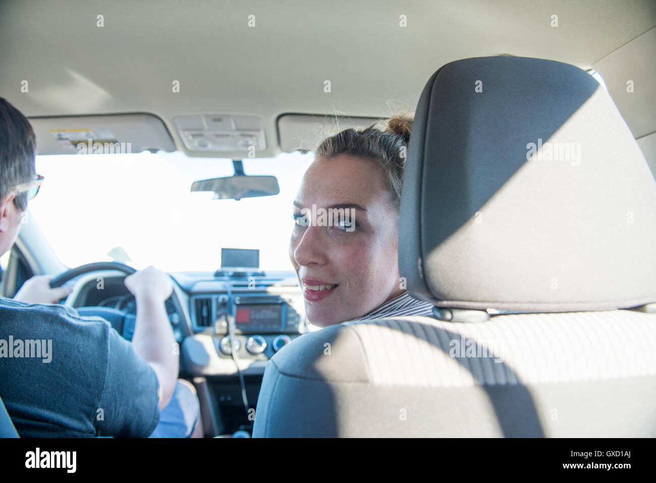 Car route 66 woman hi-res stock photography and images - Alamy