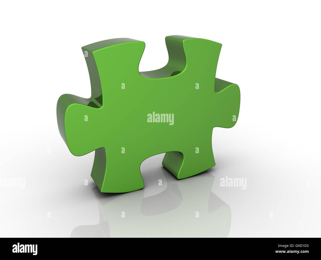 3d puzzle green white success connection piece business hi-res stock ...