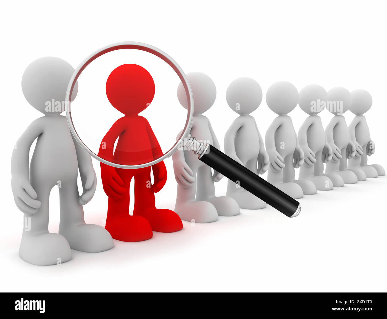 searching person isolated 3d illustration Stock Photo - Alamy