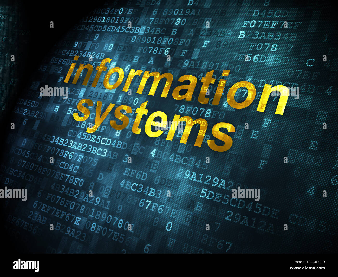 Information concept: Information Systems on digital background Stock ...