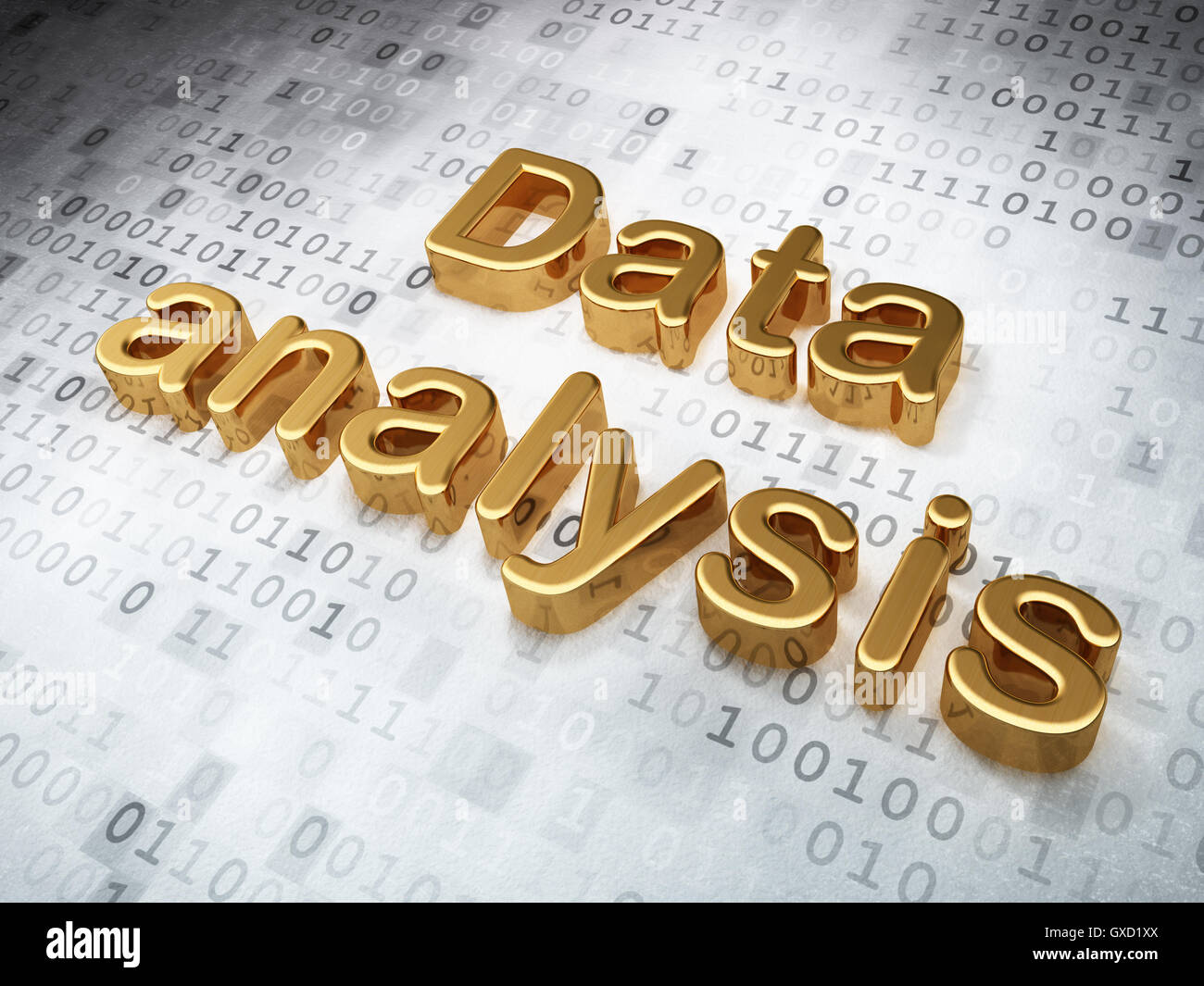 Information concept: Golden Data Analysis on digital background Stock ...
