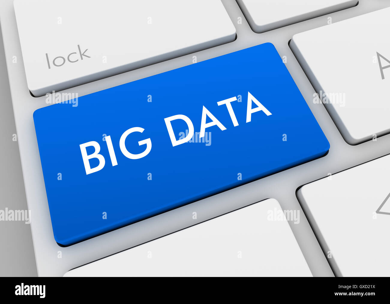 big data keyboard concept 3d illustration Stock Photo - Alamy