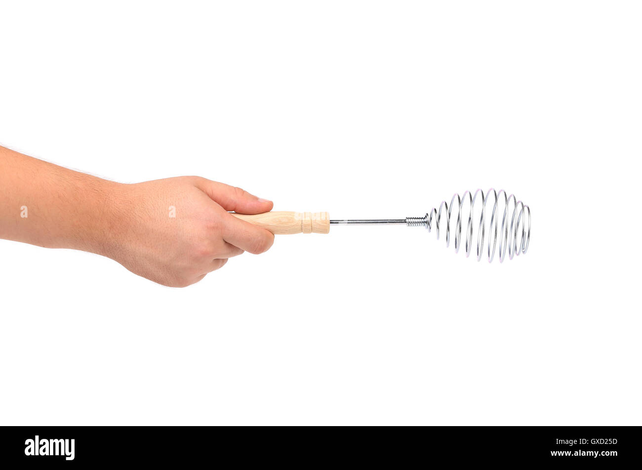 Hand holds Stainless Steel Whisk Stock Photo - Alamy