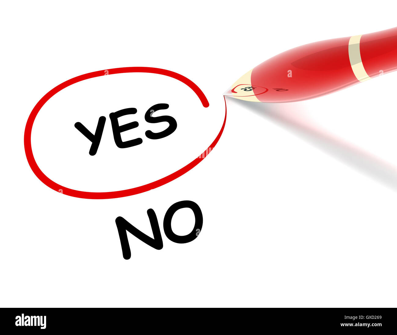yes no concept 3d illustration Stock Photo - Alamy
