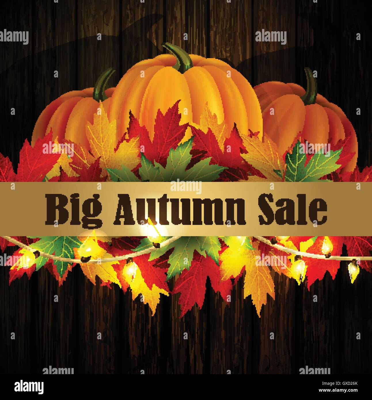 autumn special sale poster on wood background Stock Vector Image & Art ...