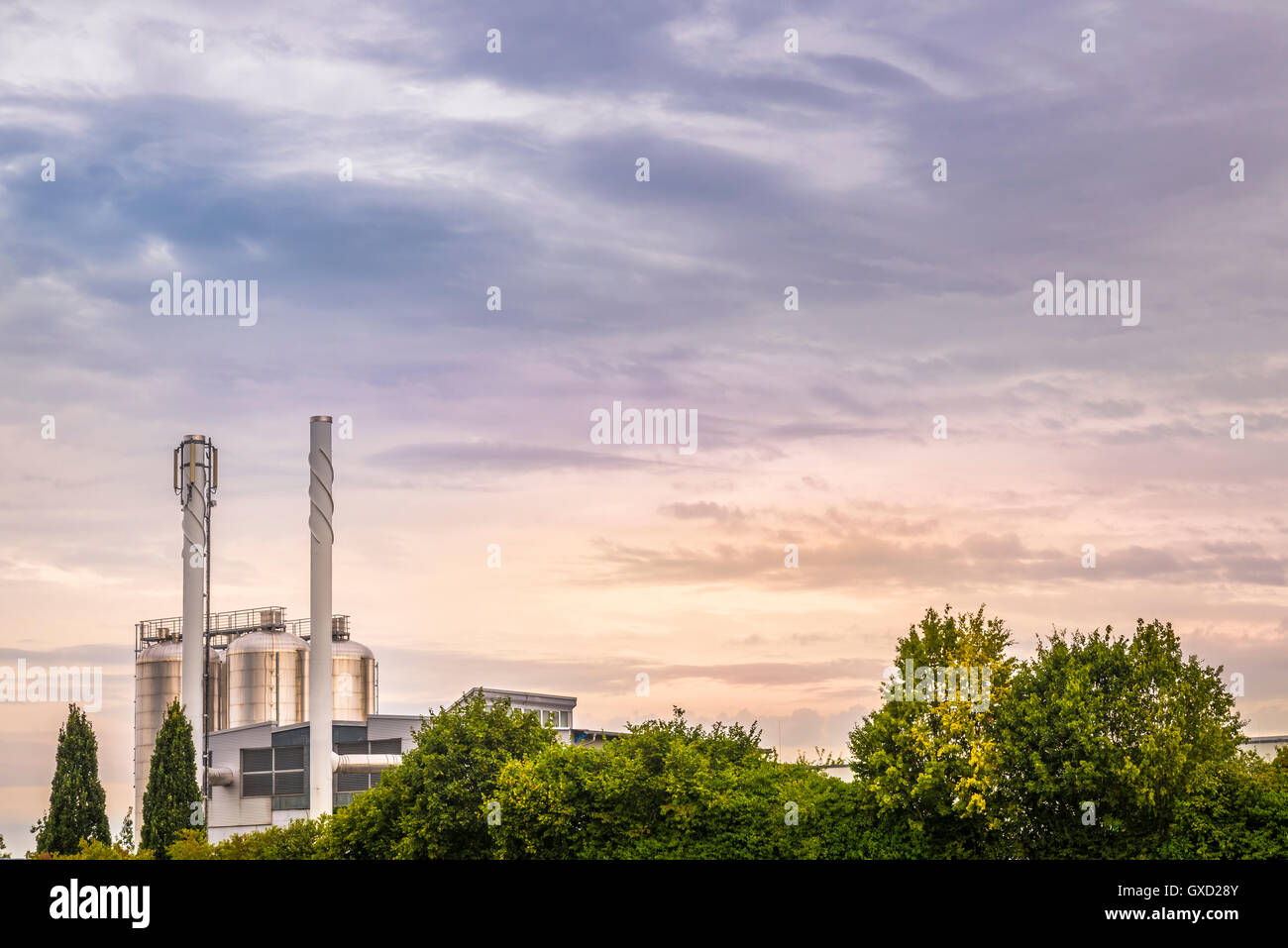 German electrical and heat factory Stock Photo - Alamy