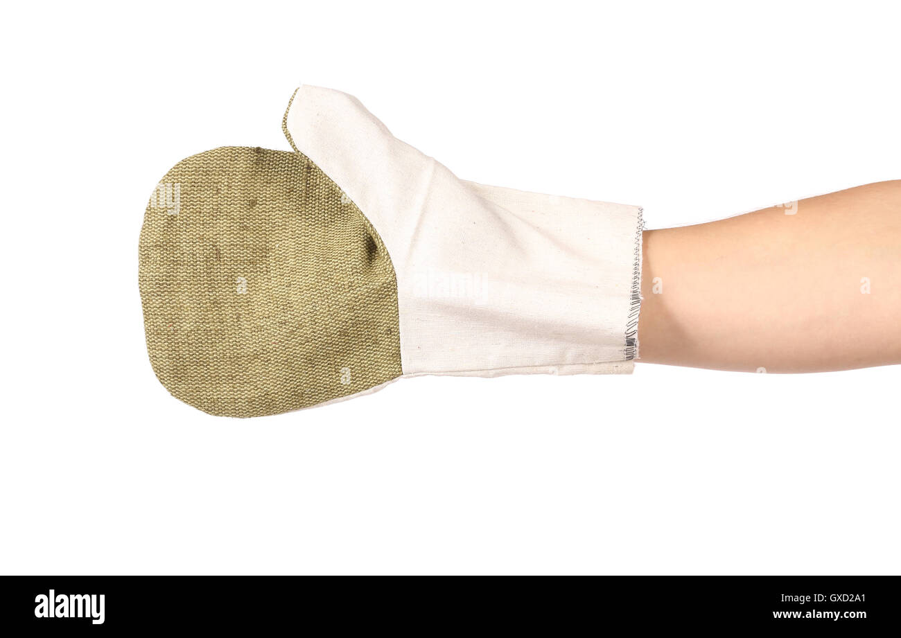 Working gauntlet on hand Stock Photo - Alamy