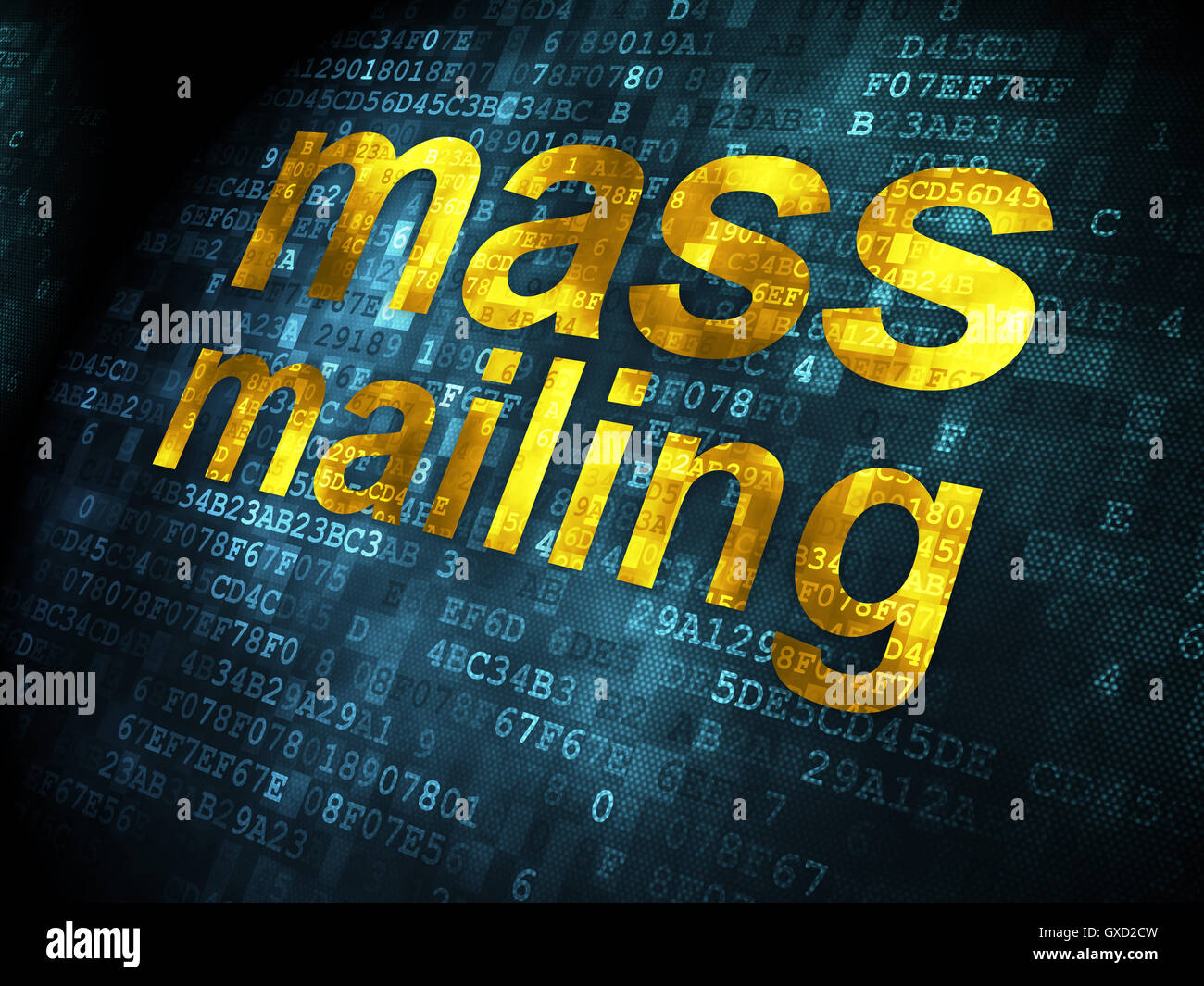 Advertising concept: Mass Mailing on digital background Stock Photo - Alamy