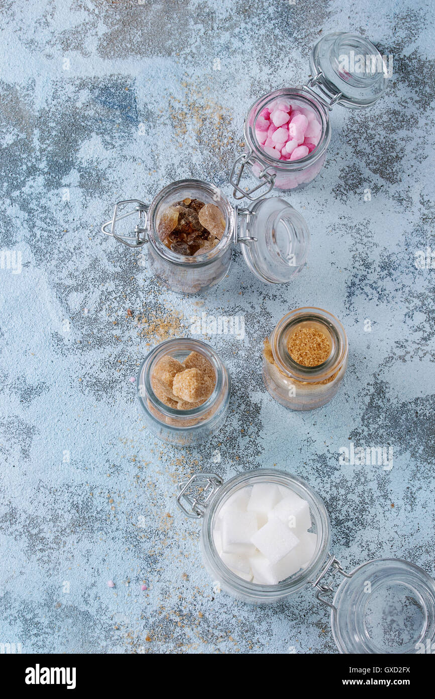 Variety of sugar Stock Photo - Alamy