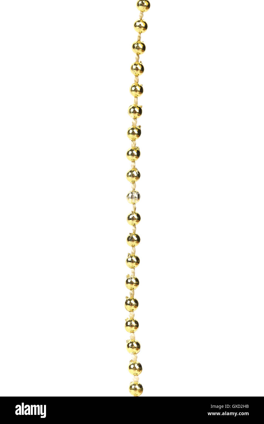 String of golden beads Stock Photo - Alamy