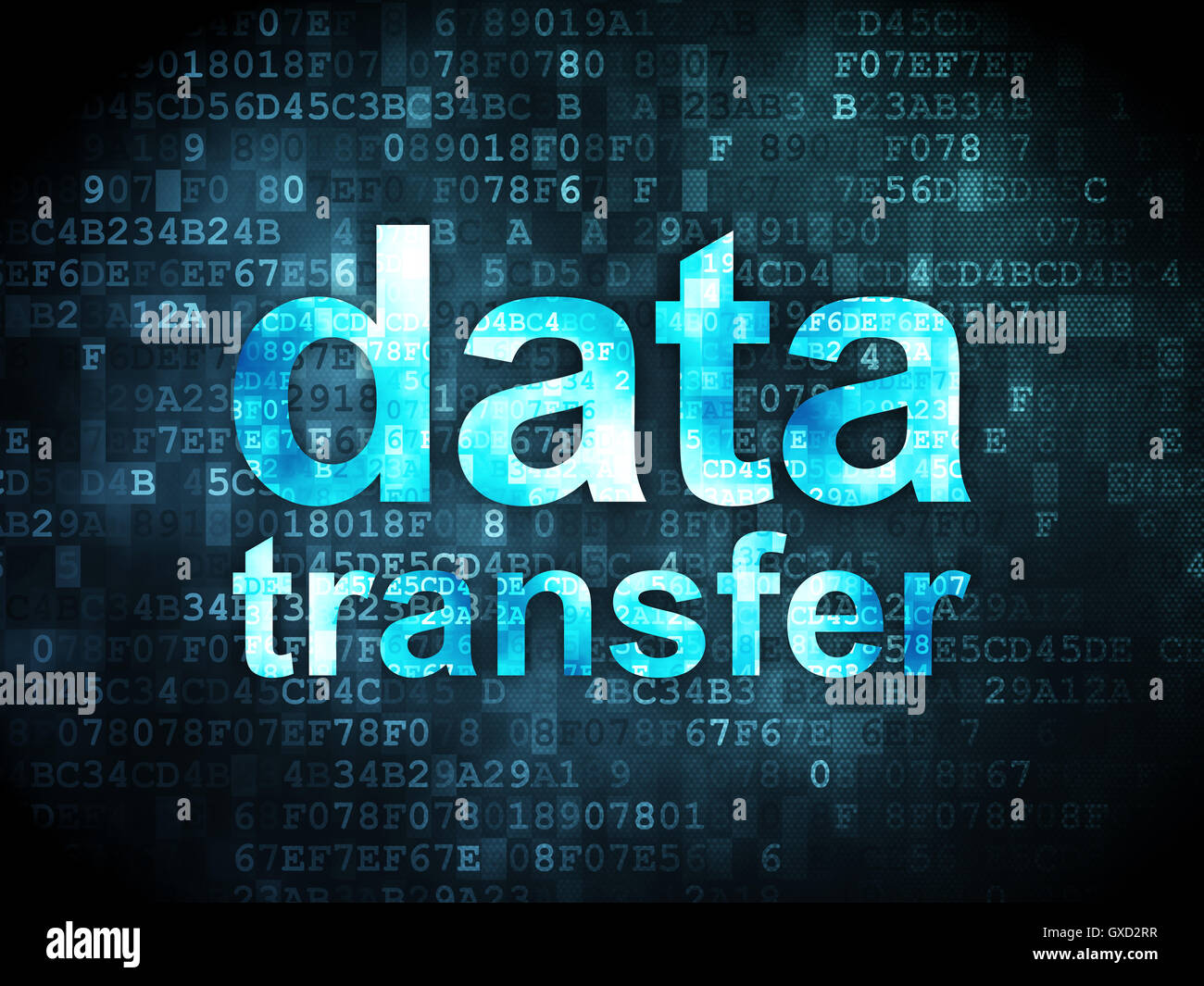 Information concept: Data Transfer on digital background Stock Photo ...