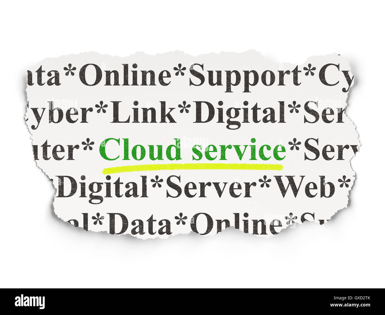 Service concept on computer Cut Out Stock Images & Pictures - Alamy