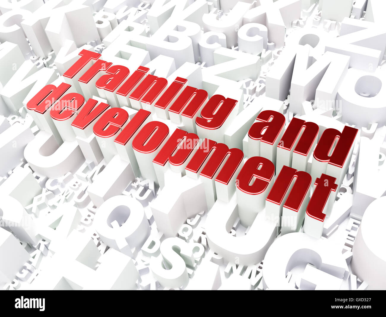 Education concept: Training and Development on alphabet backgrou Stock ...