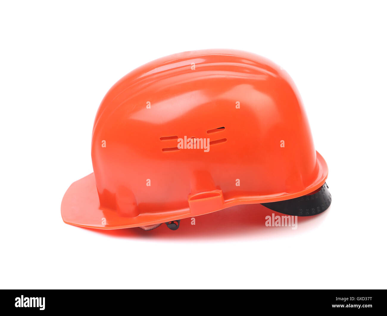 Side view of red hard hat Stock Photo - Alamy