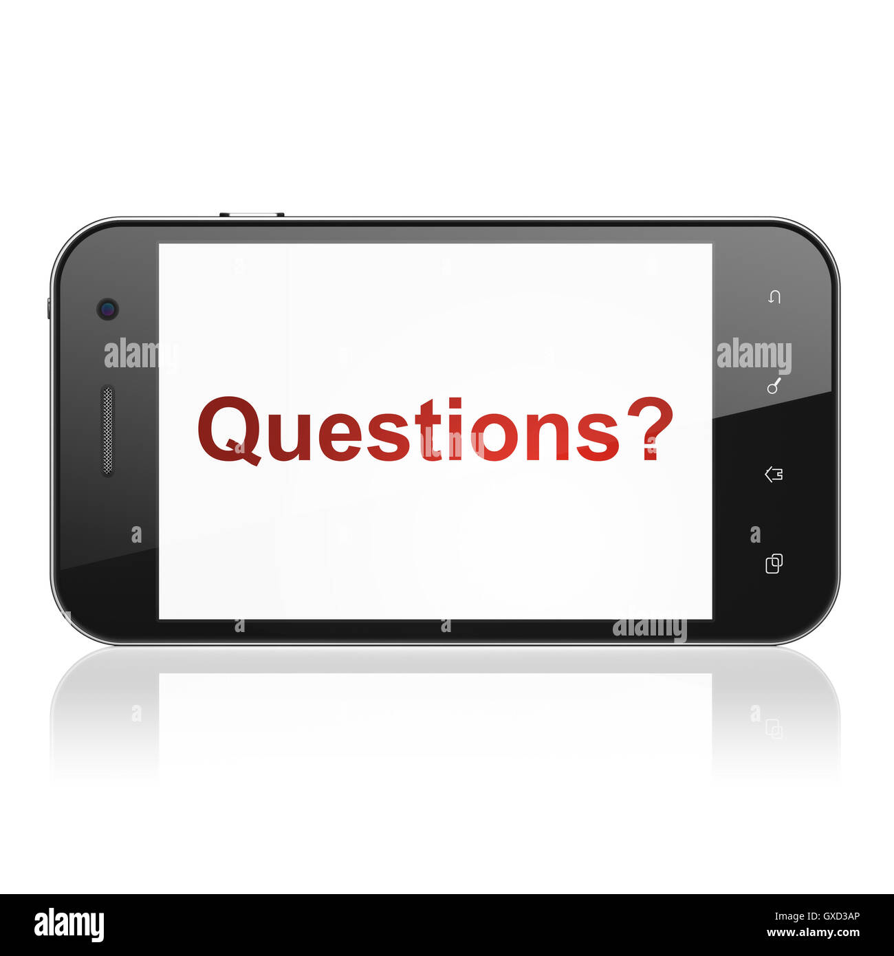Education concept: Questions? on smartphone Stock Photo - Alamy