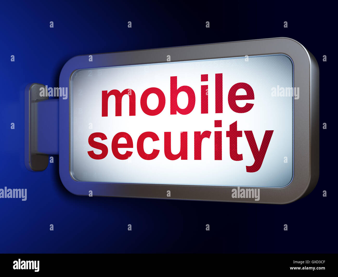 Safety concept: Mobile Security on billboard background Stock Photo - Alamy