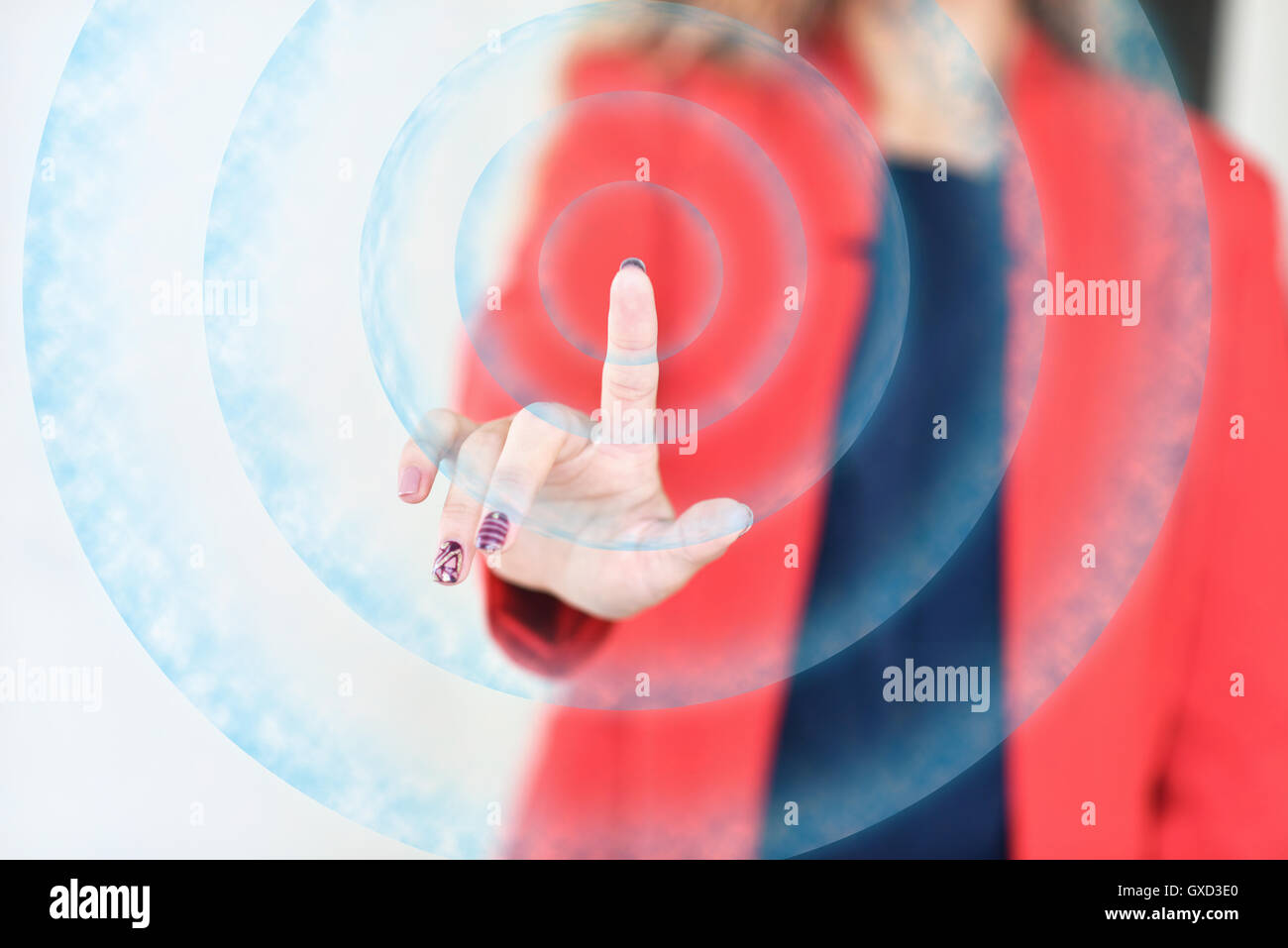 Finger pushing screen hi-res stock photography and images - Alamy