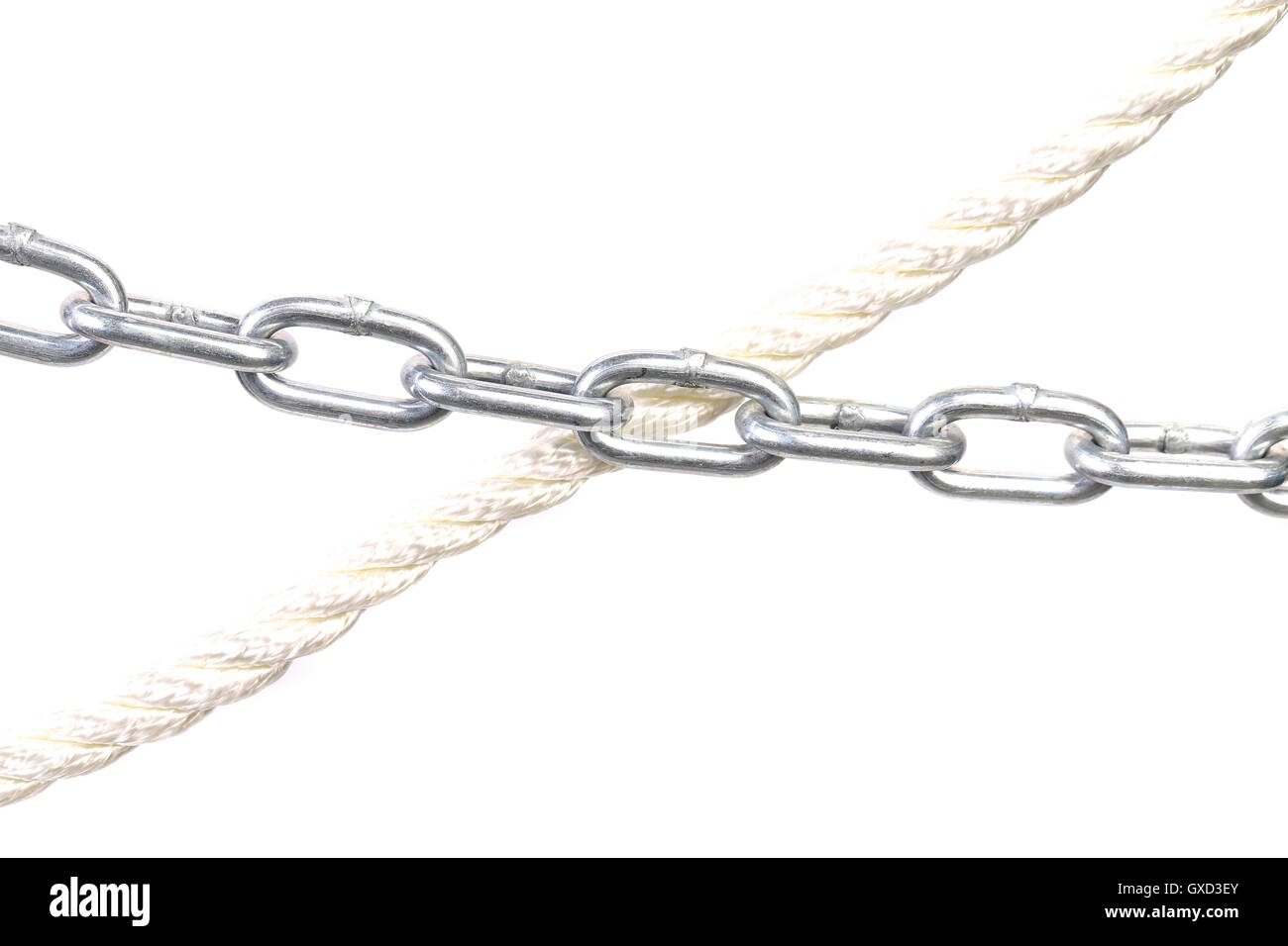 Cross rope and chain Stock Photo - Alamy