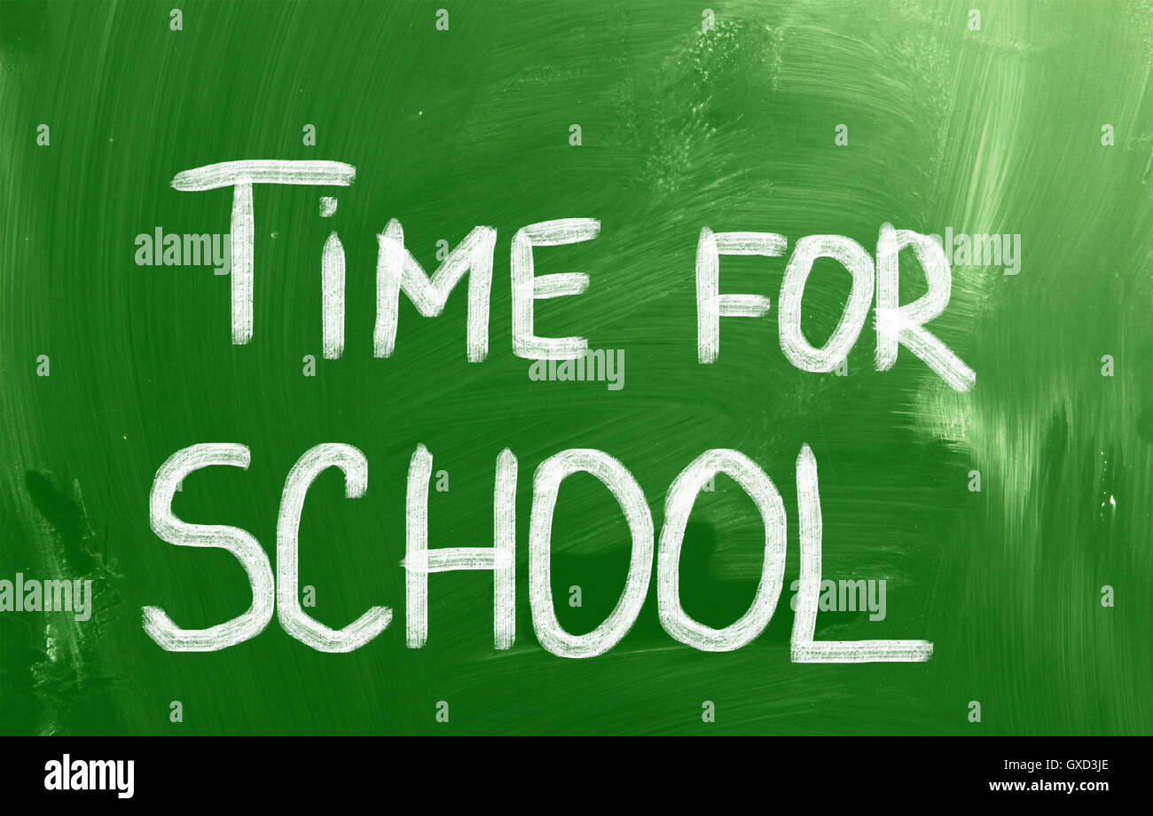 Time For School Concept Stock Photo - Alamy