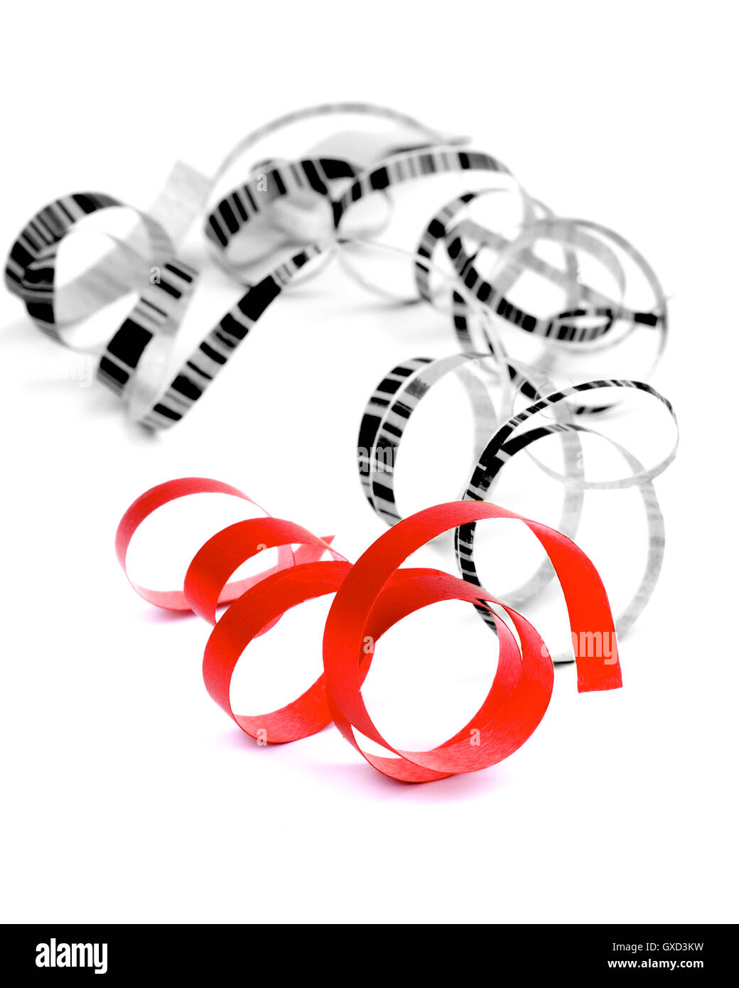 Red ribbon streamer curled curly hi-res stock photography and images ...