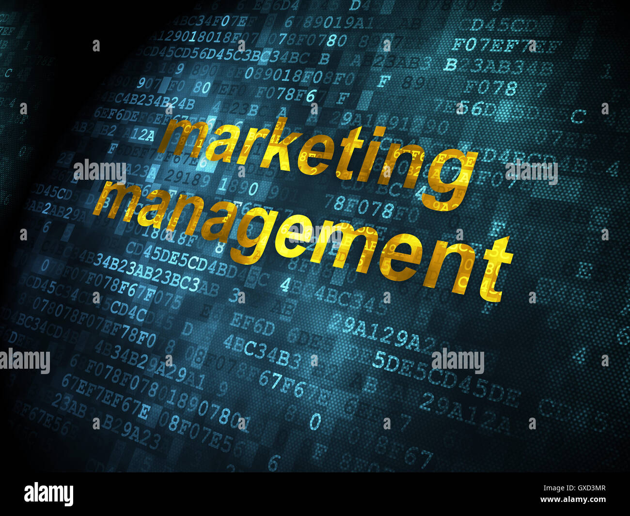Advertising concept: Marketing Management on digital background Stock ...