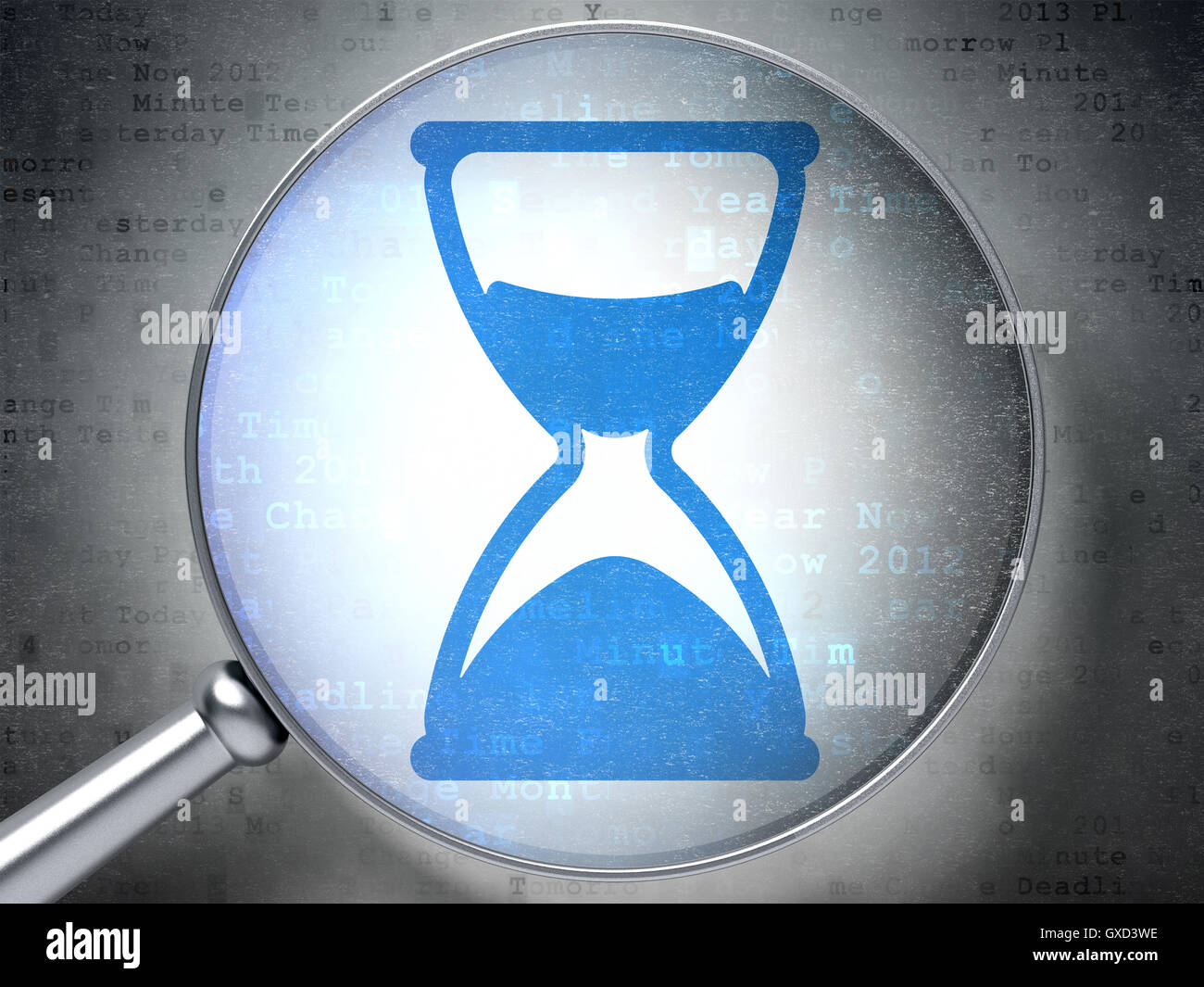 Hourglass blue background hi-res stock photography and images - Alamy