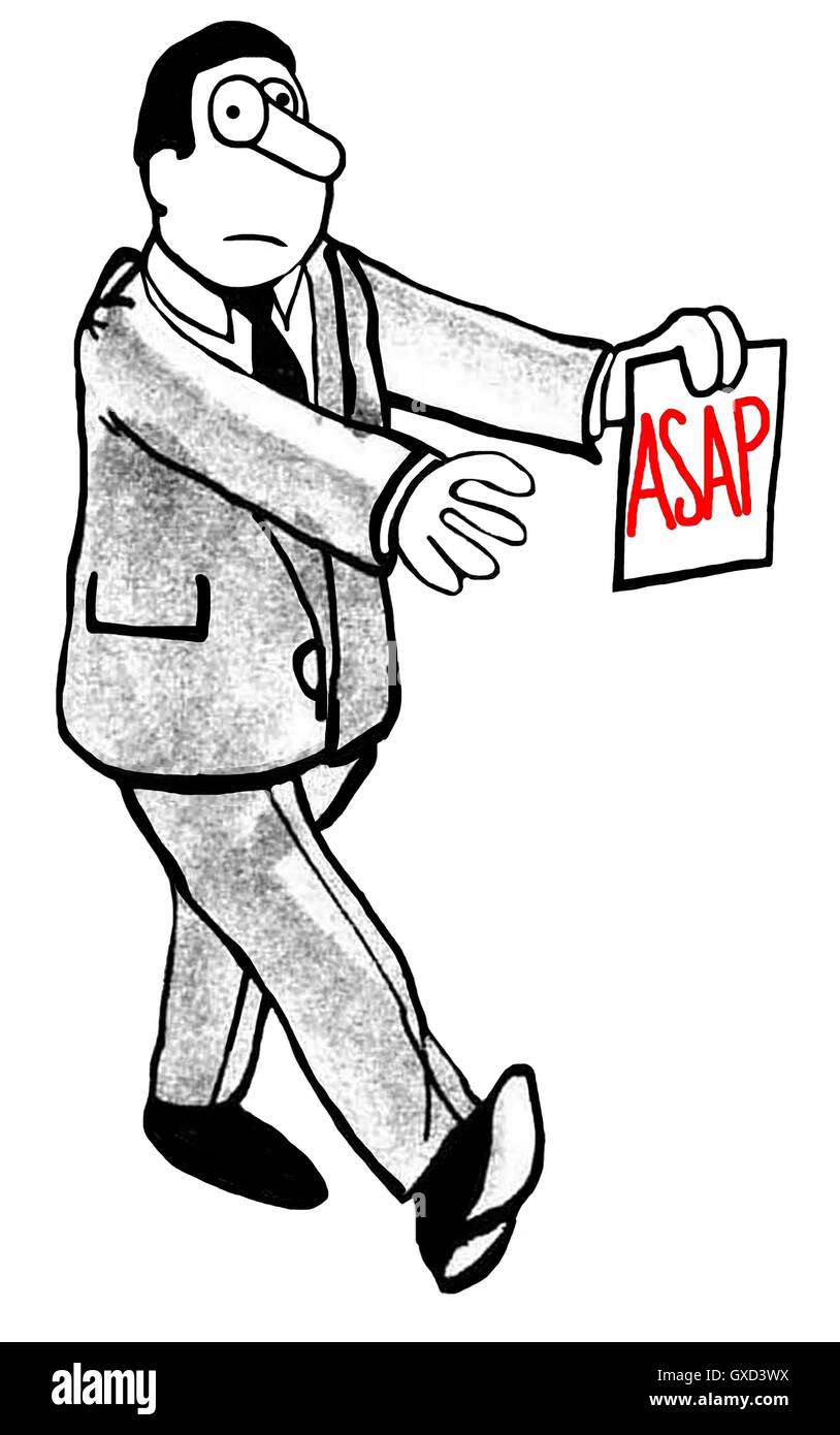 B&W business illustration showing a businessman walking like a zombie ...