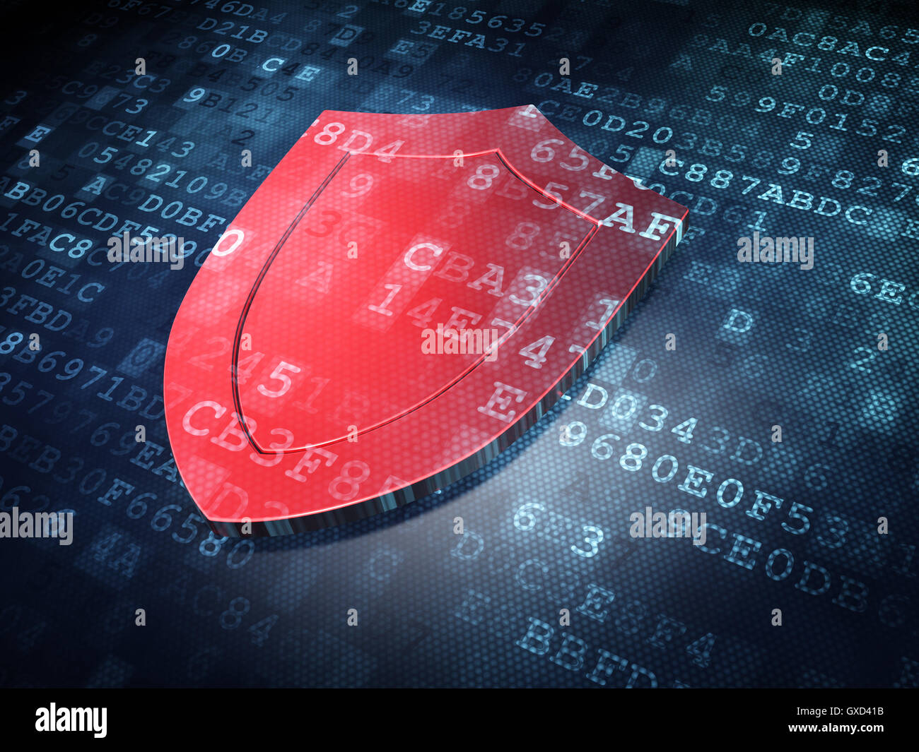 Protection concept: Red Shield on digital background Stock Photo - Alamy