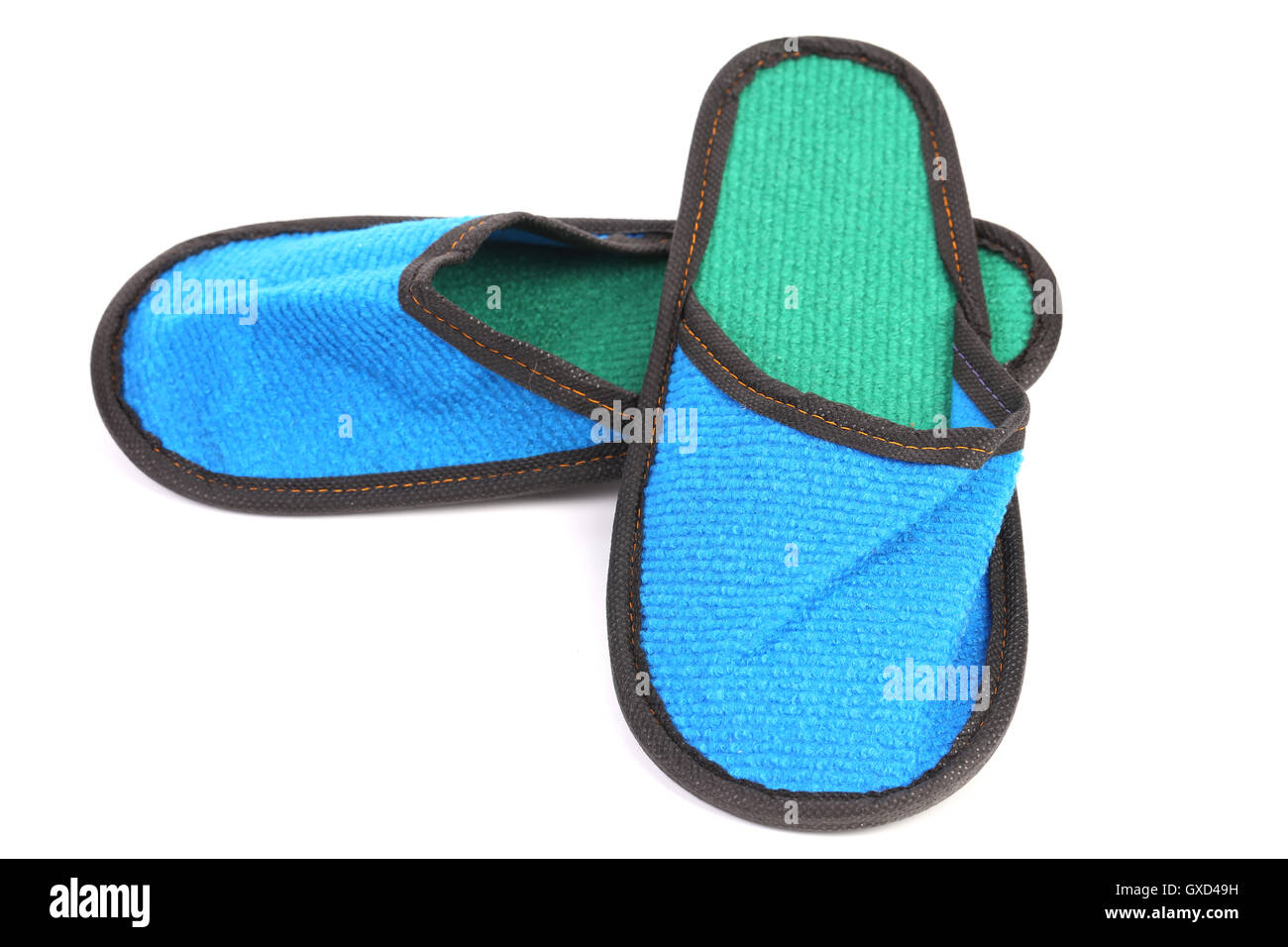 bright blue slippers Stock Photo - Alamy