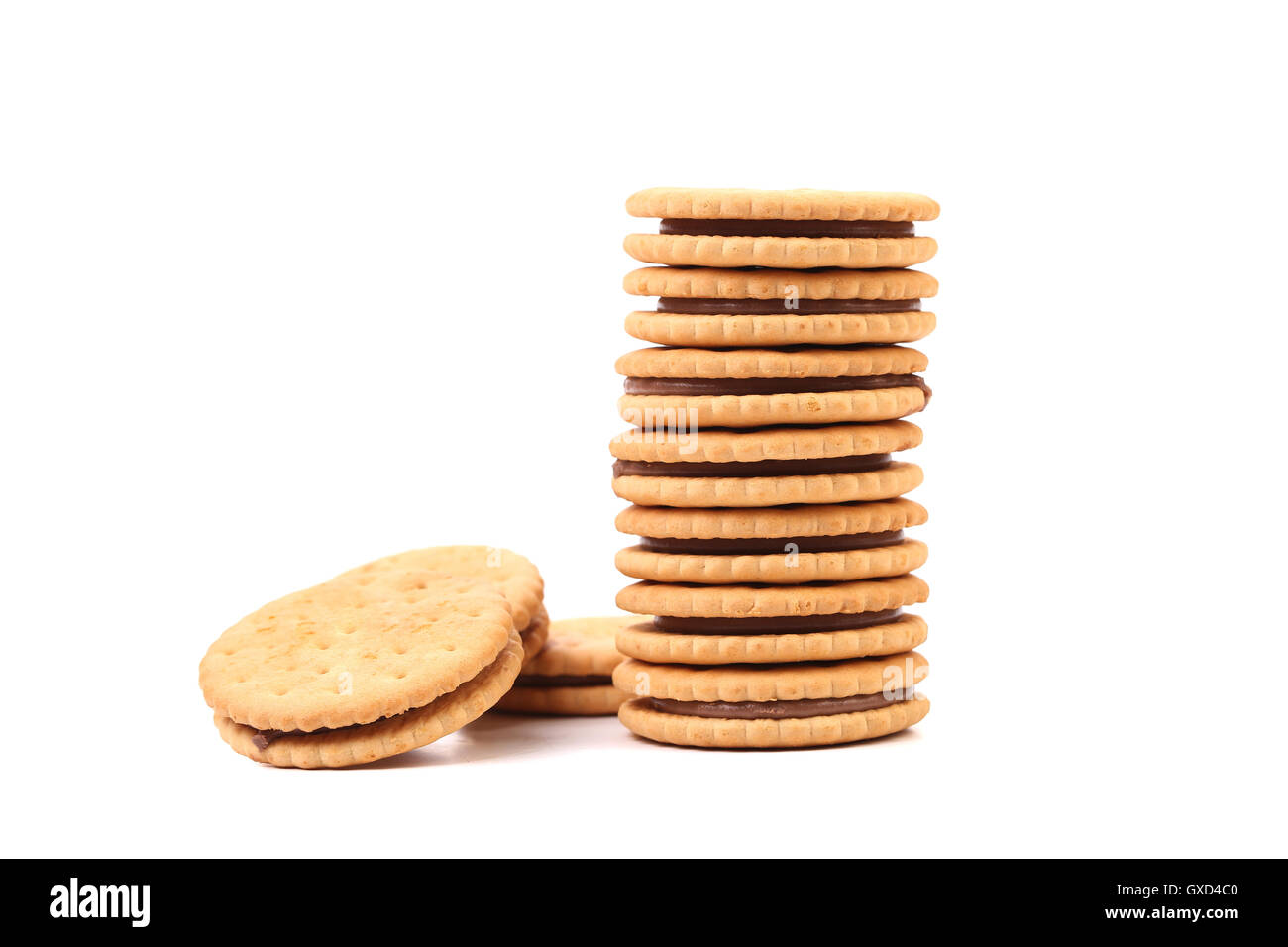 Stack of filled cookies Stock Photo - Alamy