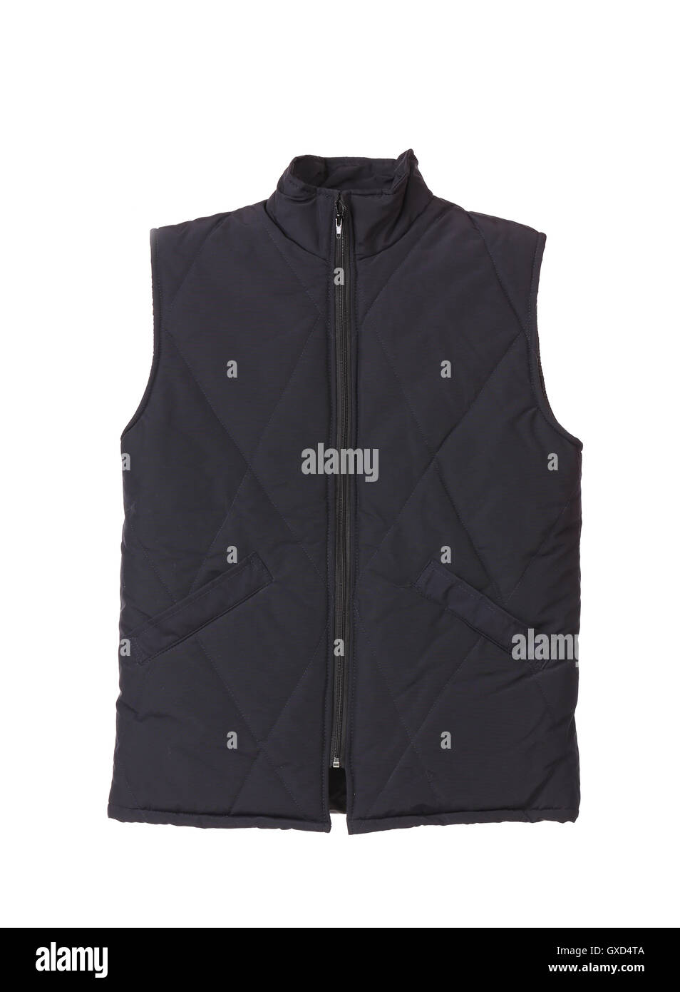 Black working winter vest Stock Photo - Alamy