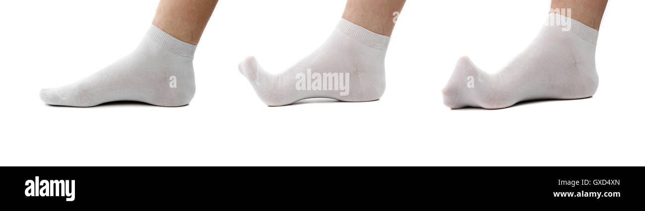 Collage socks on foot Stock Photo - Alamy