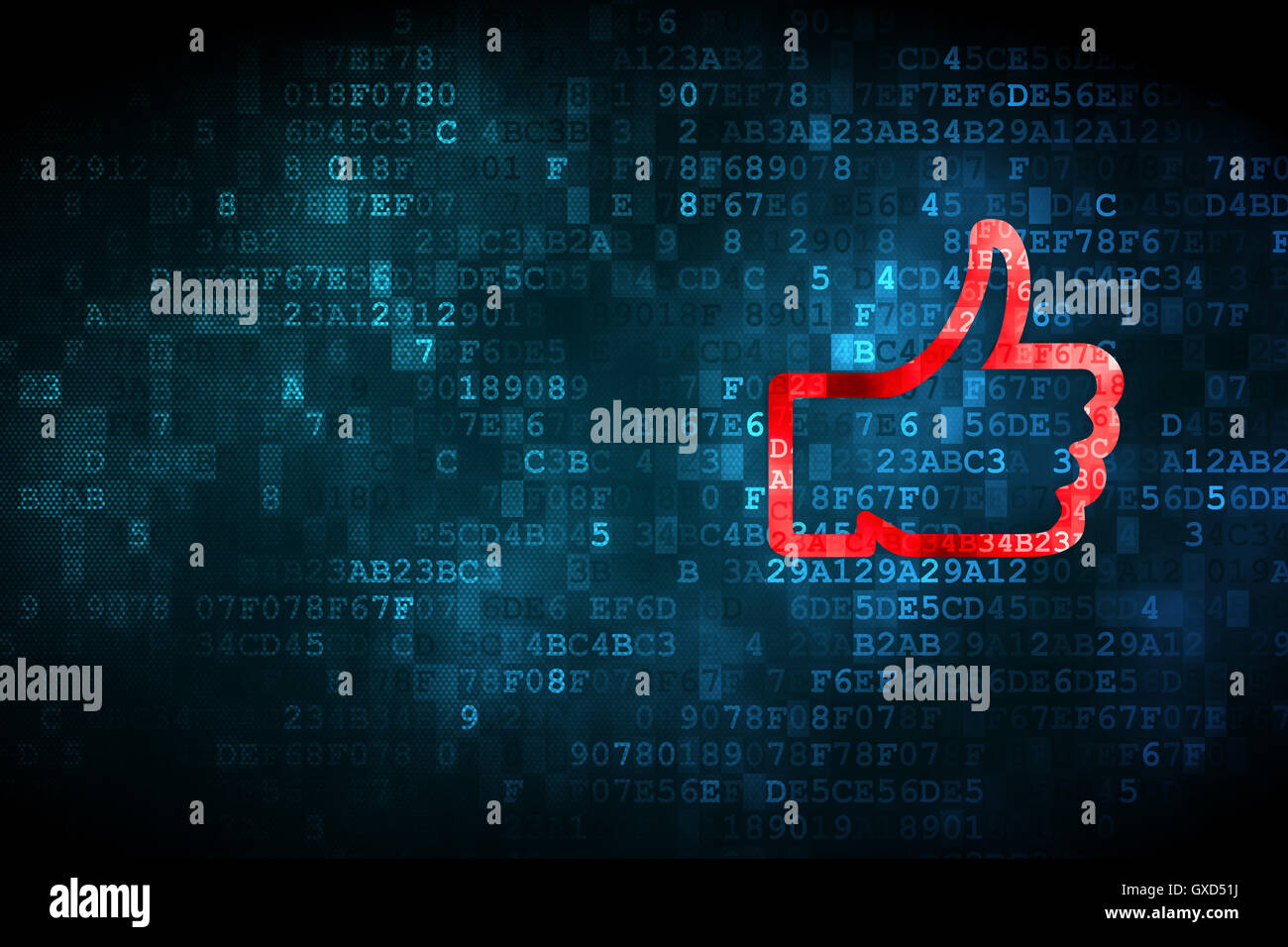 Social media concept: Like on digital background Stock Photo - Alamy