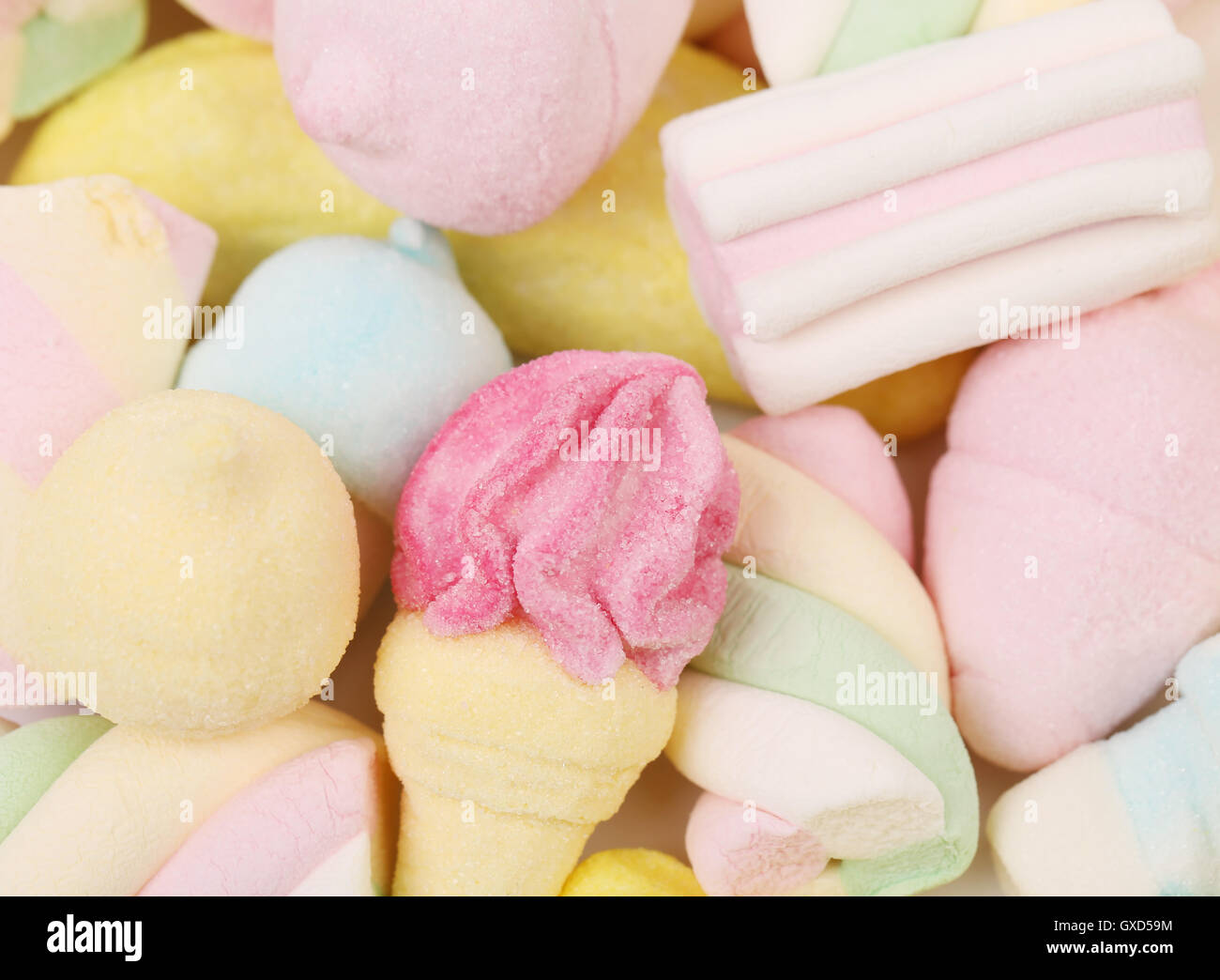 Background of colorful marshmallows candy Stock Photo - Alamy