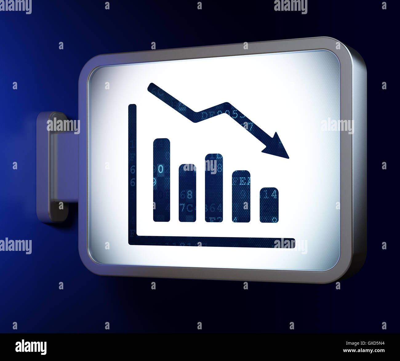 Graph Going Down Blue High Resolution Stock Photography and Images - Alamy