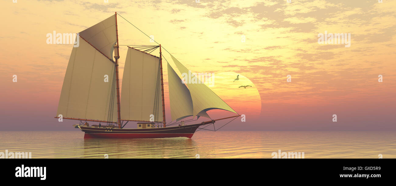 Light schooner hi-res stock photography and images - Alamy