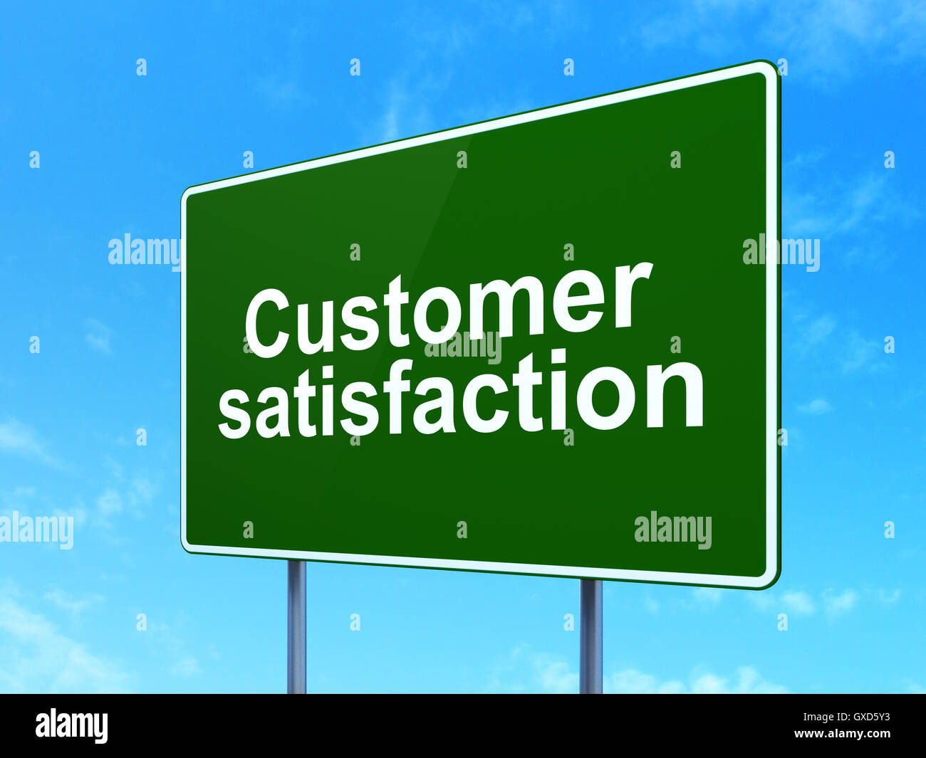 Advertising concept: Customer Satisfaction on road sign background ...