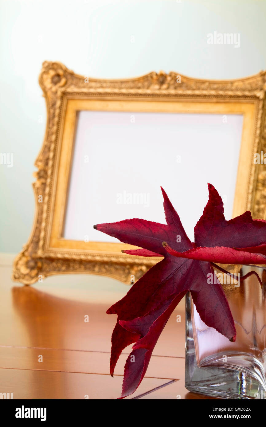 Autumn Leaves and photo frame Stock Photo - Alamy