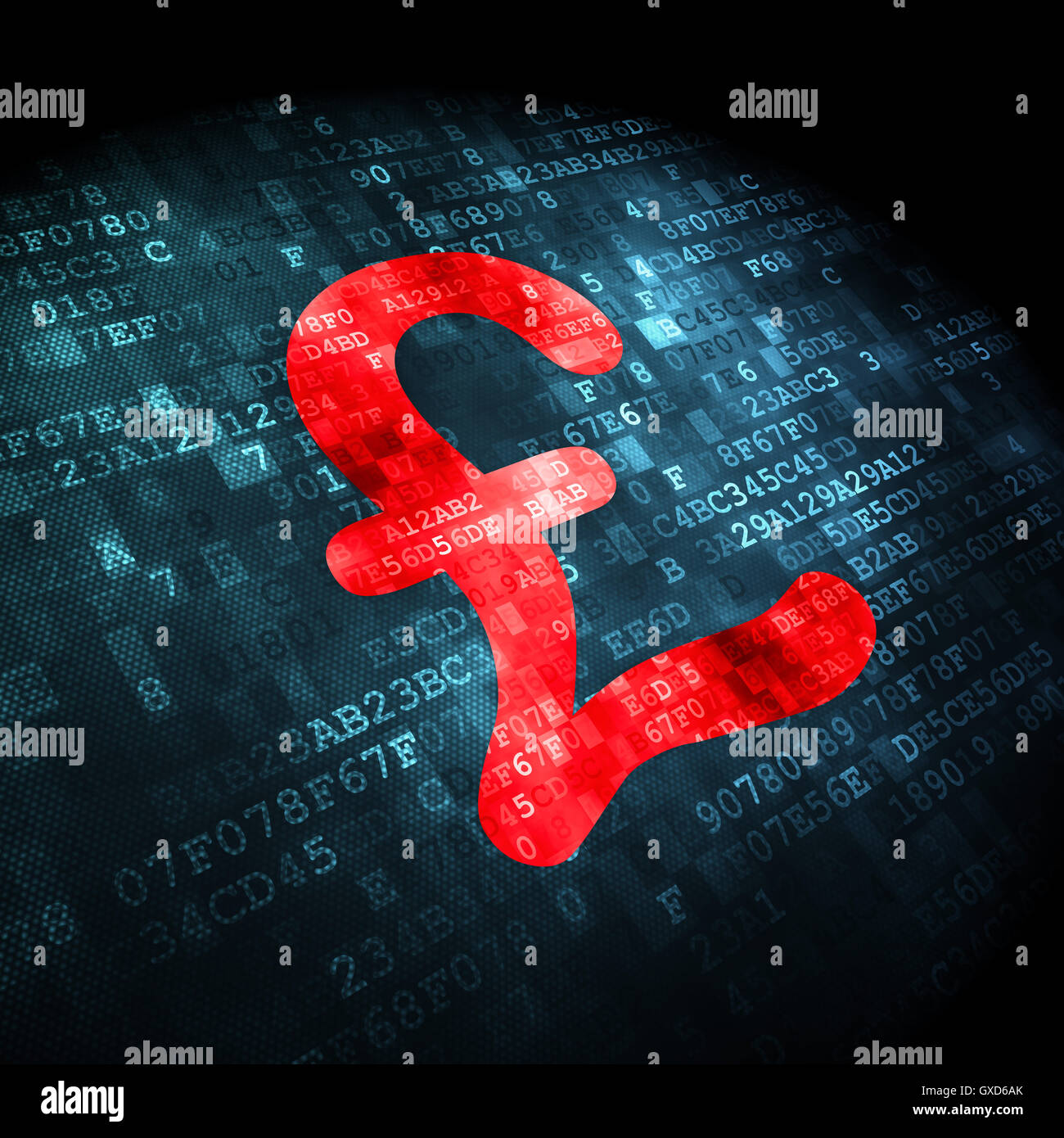 Currency concept: Pound on digital background Stock Photo - Alamy