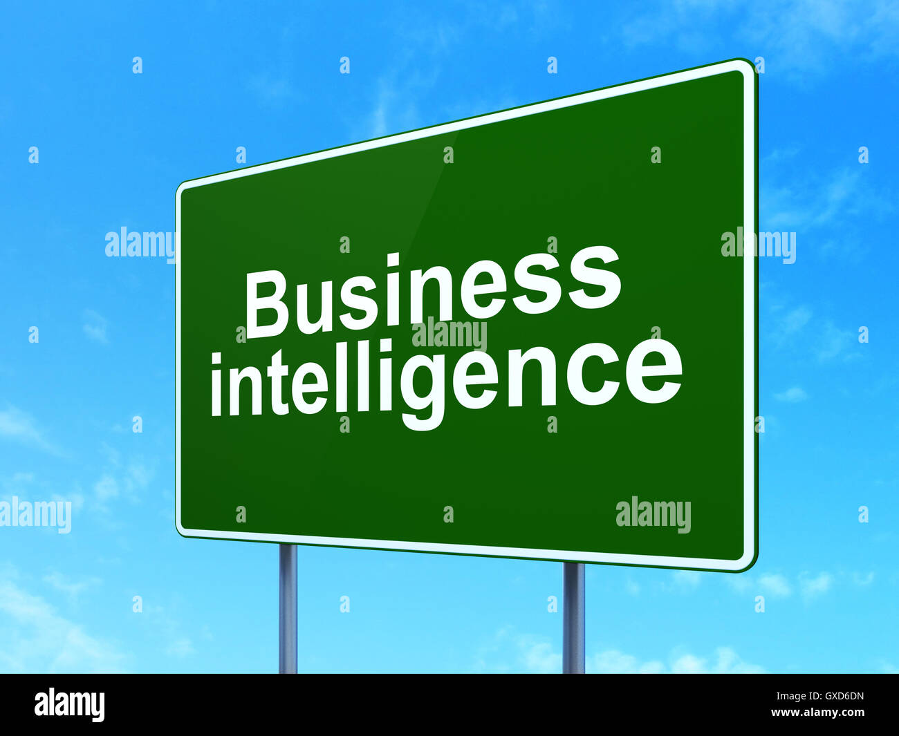 Business concept: Business Intelligence on road sign background Stock ...
