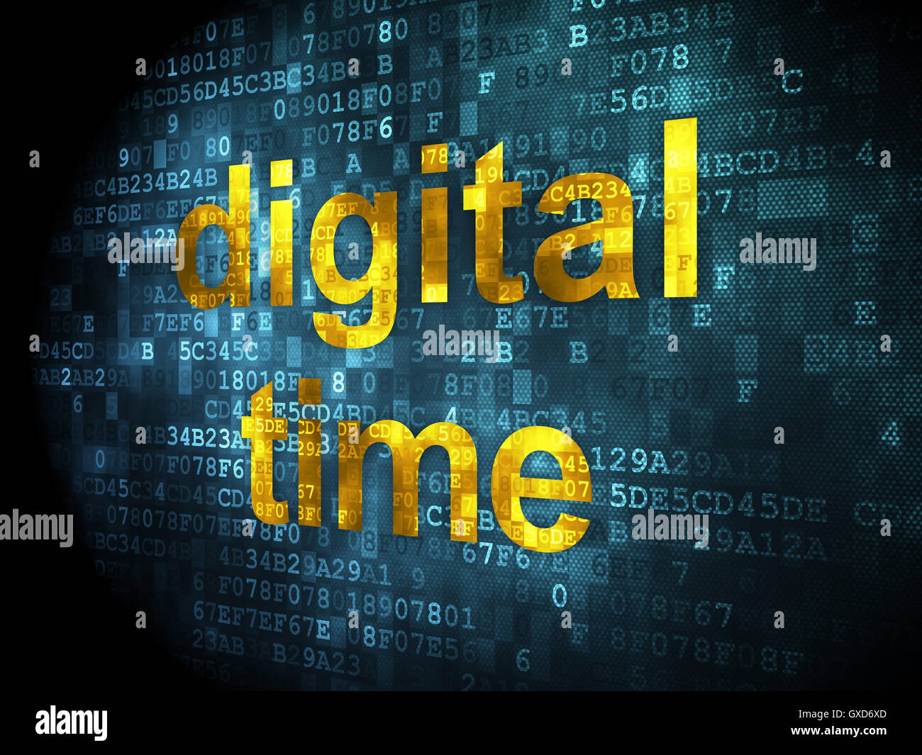 Timeline concept: Digital Time on digital background Stock Photo - Alamy