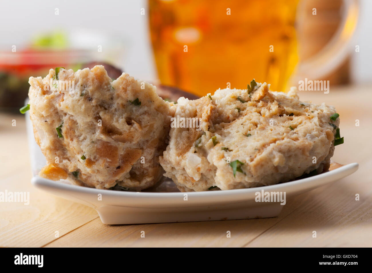 closeup of a bread dumpling Stock Photo - Alamy