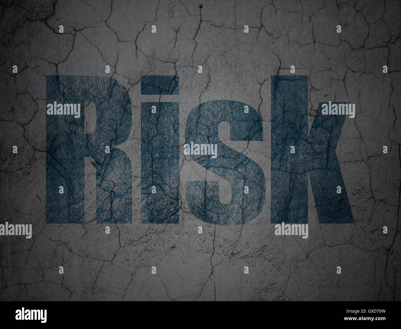 Finance concept: Risk on grunge wall background Stock Photo - Alamy