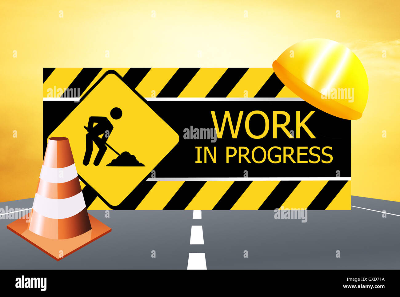 Work in progress Stock Photo - Alamy