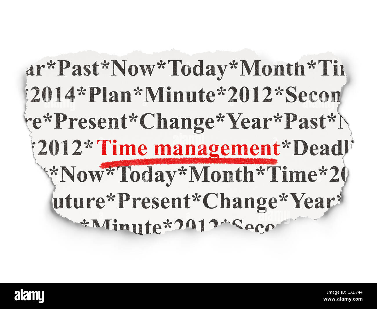 Timeline concept: Time Management on Paper background Stock Photo - Alamy