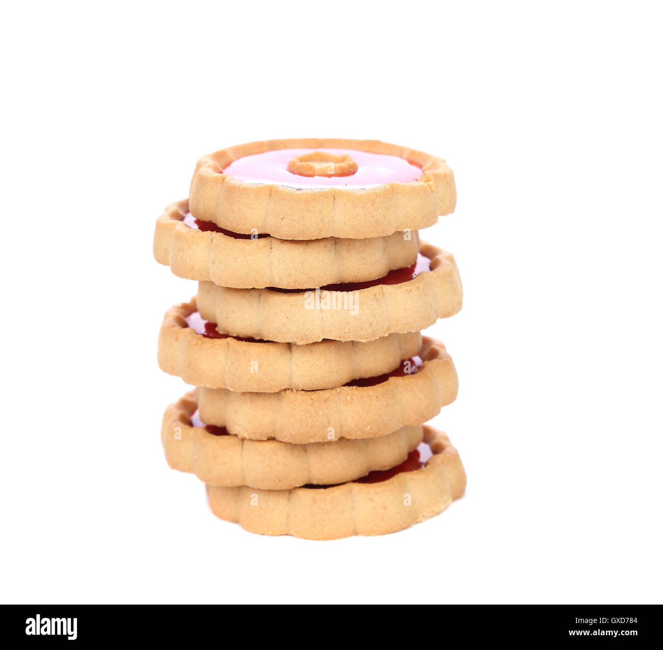 Stack of biscuits. Close up Stock Photo - Alamy